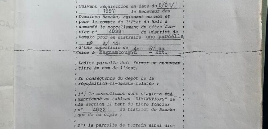 Ecole a vendre a Magnambougou Projet - Ref.18245 | Se Loger Au Mali
